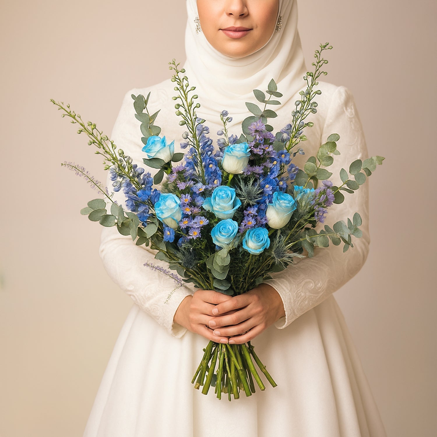 Buy Celestial Bloom Bridal Posy Online in Qatar - FNP QA